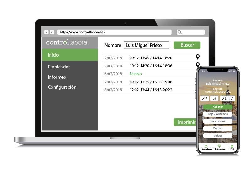 Fichar en el trabajo con nuestra App de Control Laboral - Prueba Gratis